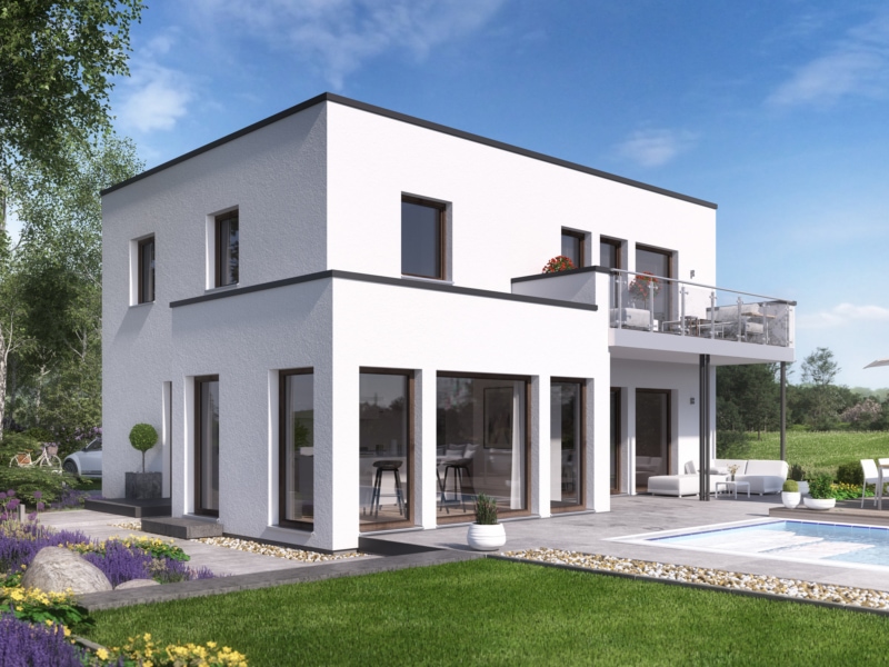 Haus ICON 2 Plus Cube mit Flachdach - Dennert Massivhaus | HausbauDirekt.de