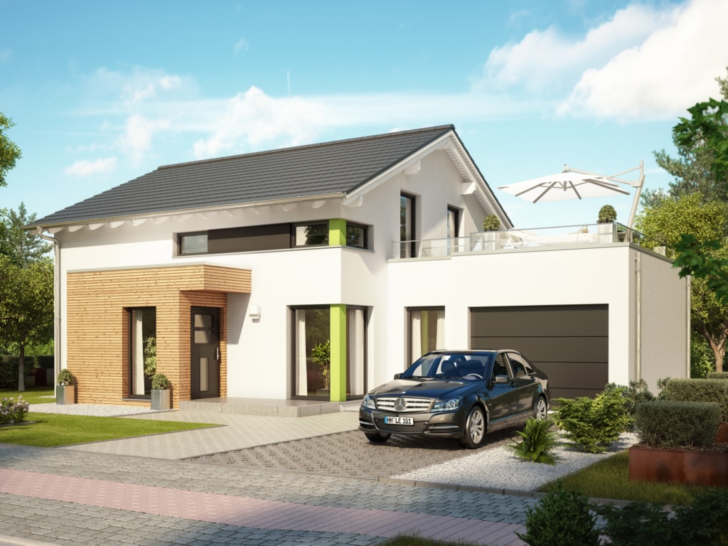 Einfamilienhaus EVOLUTION 143 V5 mit Garage - | HausbauDirekt.de
