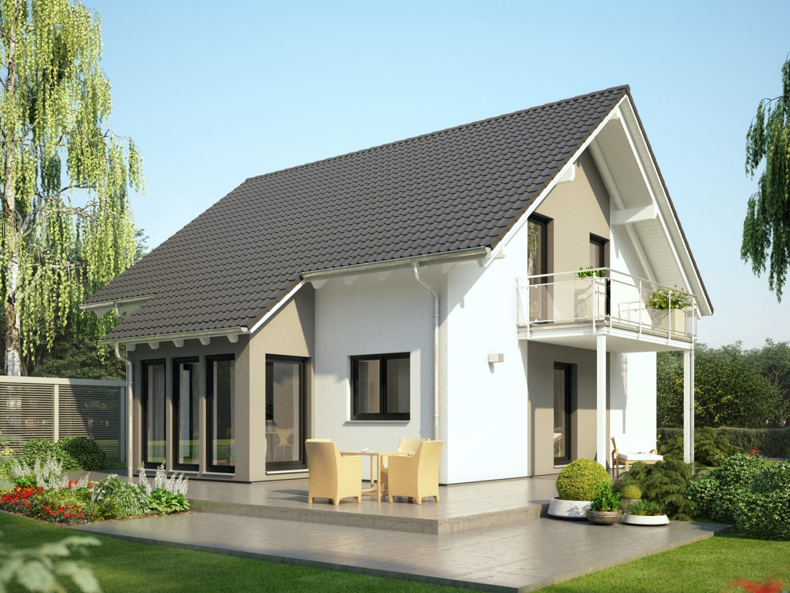 Satteldachhaus Mit Erker