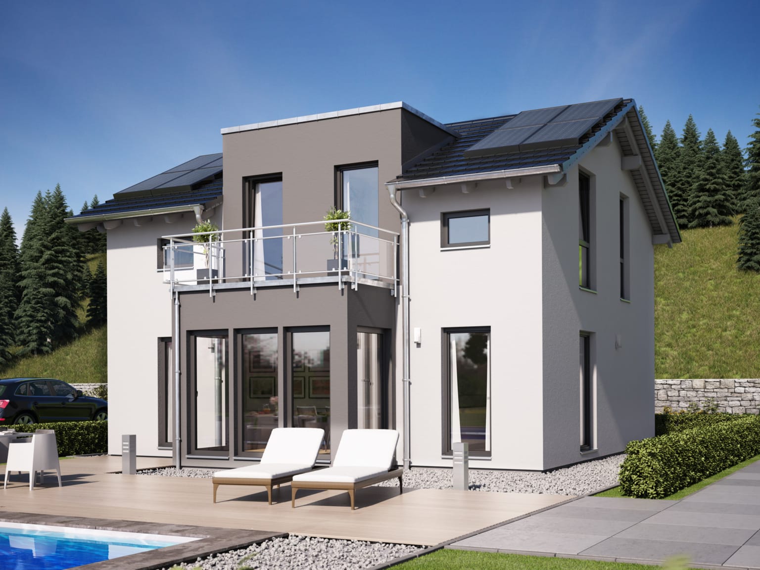 Fertighaus Stadtvilla La Finca modern mit Galerie - GUSSEK HAUS ...