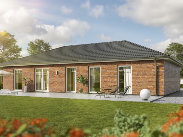 WeberHaus Winkelbungalow mit Walmdach - WeberHaus | HausbauDirekt.de