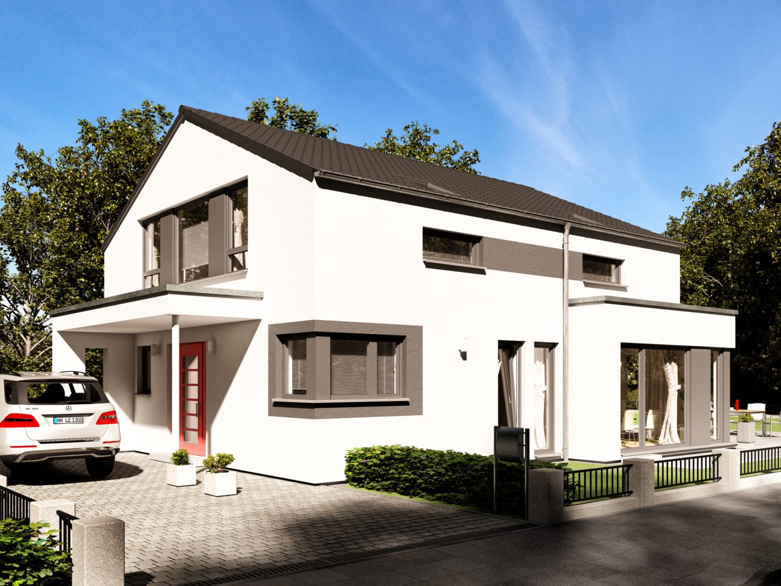Modernes Haus EVOLUTION 177 V5 Bauhaus - | HausbauDirekt.de