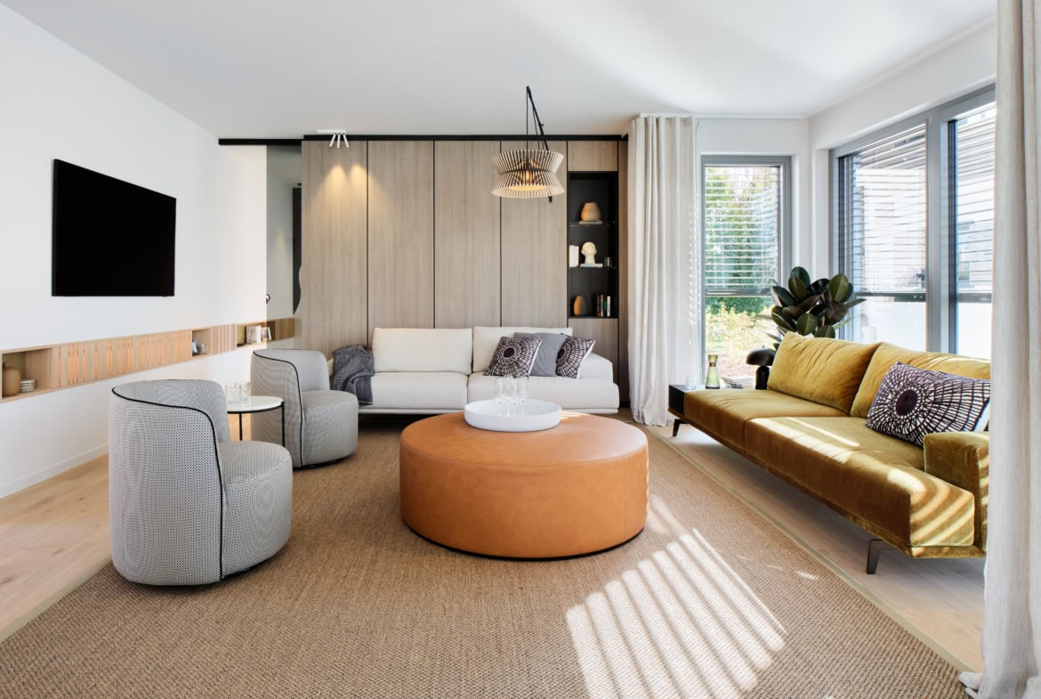 Moderne Villa im Bauhausstil - | HausbauDirekt.de