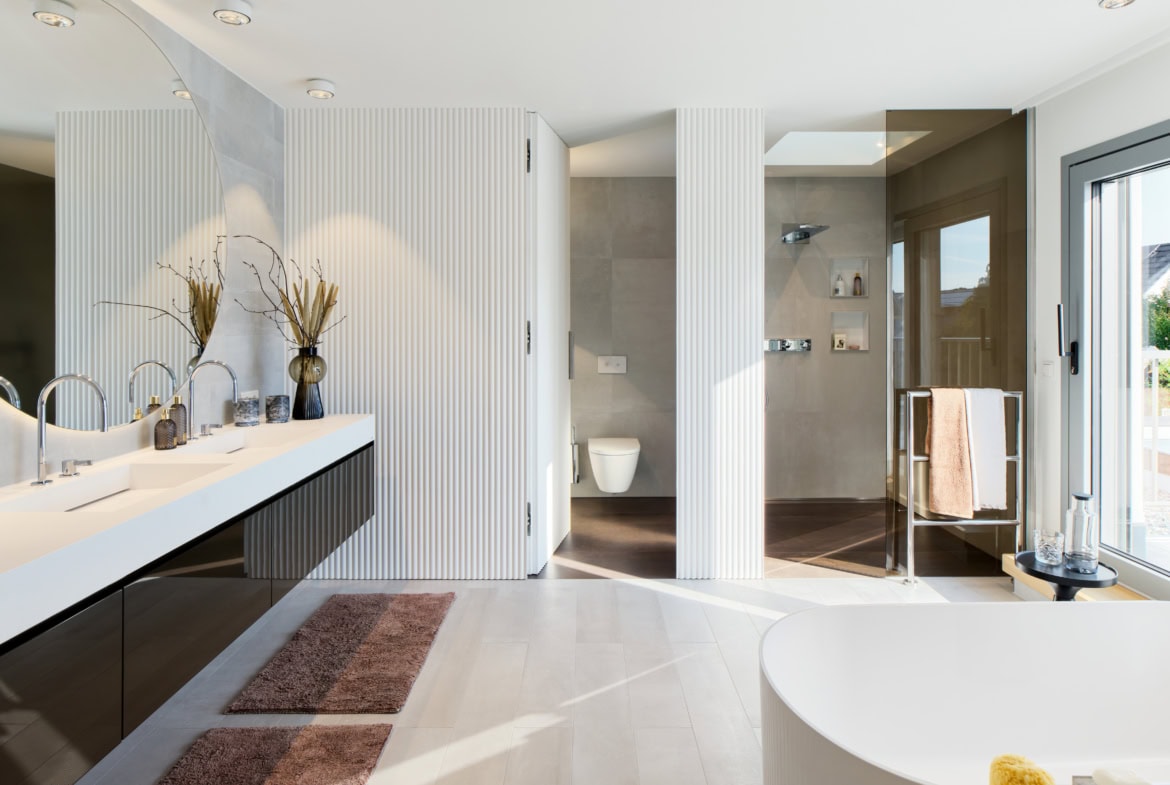 Moderne Villa im Bauhausstil - | HausbauDirekt.de